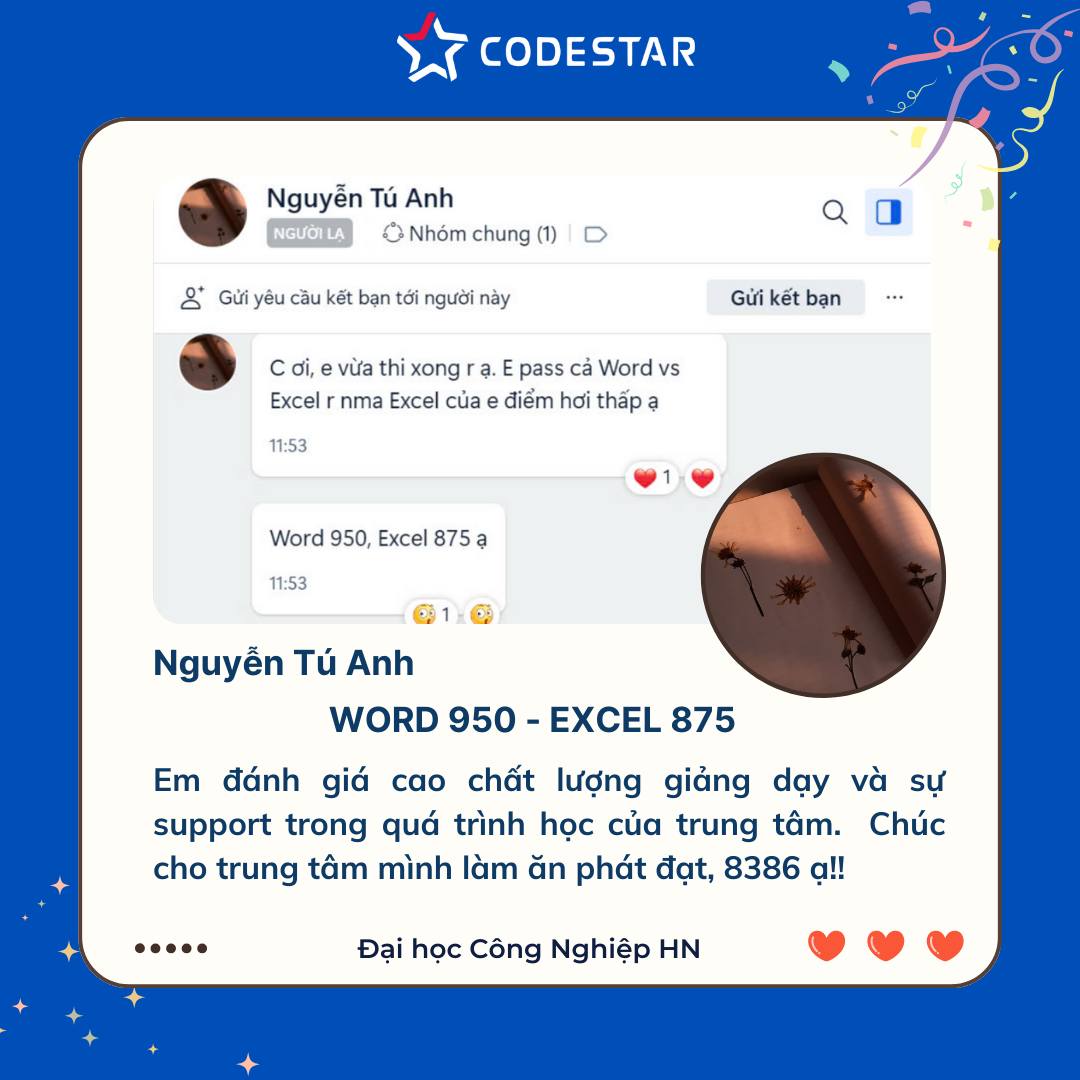 Khóa học tin học văn phòng MOS Online | CodeStar Academy